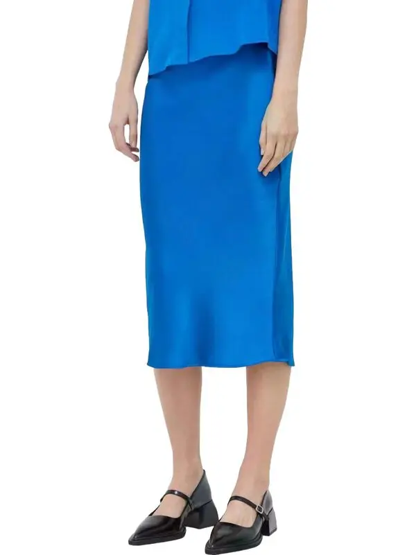 SAMSOE SAMSOE Agneta Slip Midi Skirt - Blue