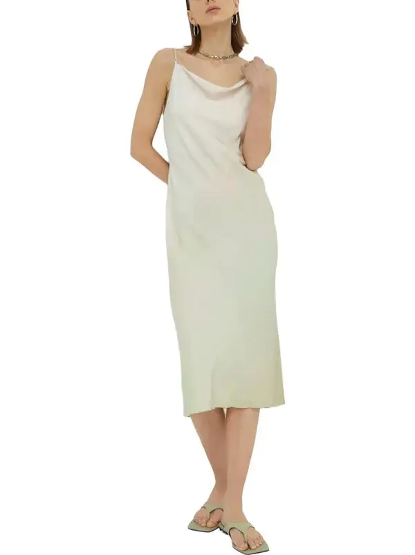 SAMSOE SAMSOE Cowl-neck Midi Dress - Neutrals