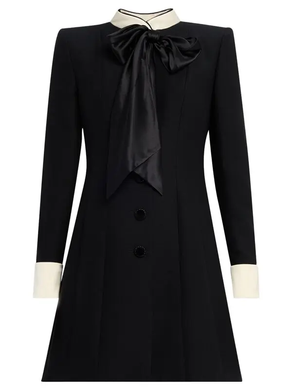 Valentino Garavani Crepe Couture Mini Dress - Nero
