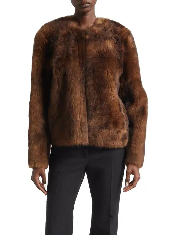 Zimmermann Hypnotic Tipped Genuine Shearling Jacket - Toffee
