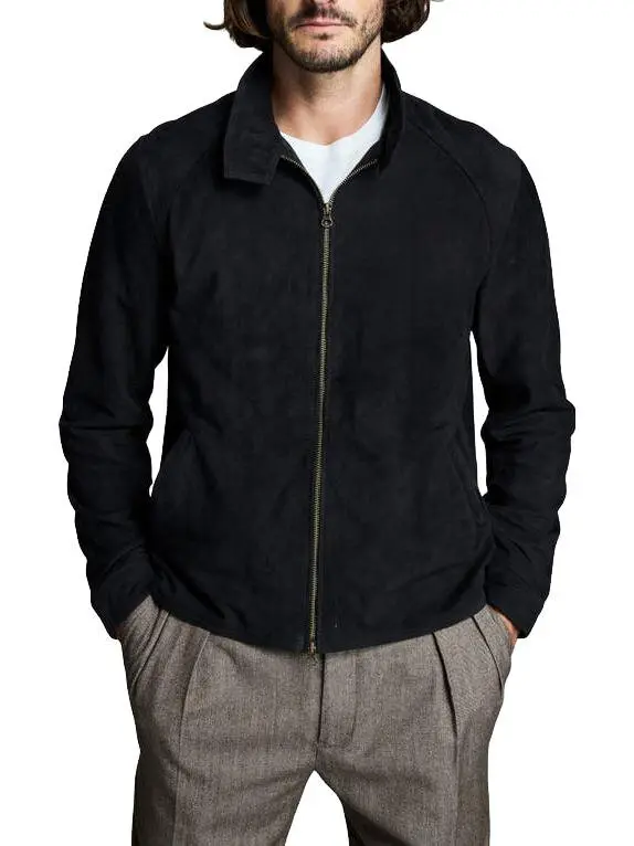 Billy Reid Barracuda Suede Jacket - Black