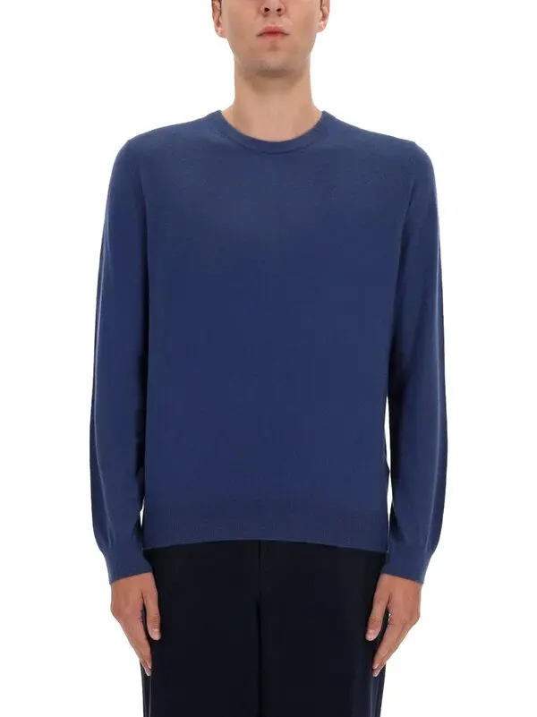 BOSS Regular Fit Cashmere Sweater - Blue