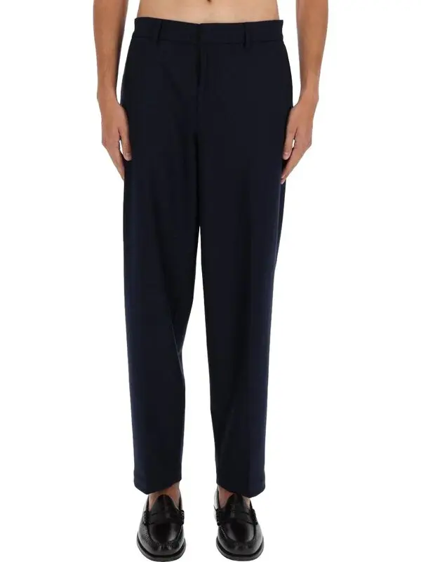 BOSS Formal Relaxed Fit Trousers - Blue