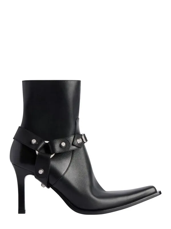 Balenciaga City 90mm Bootie With Harness - Black