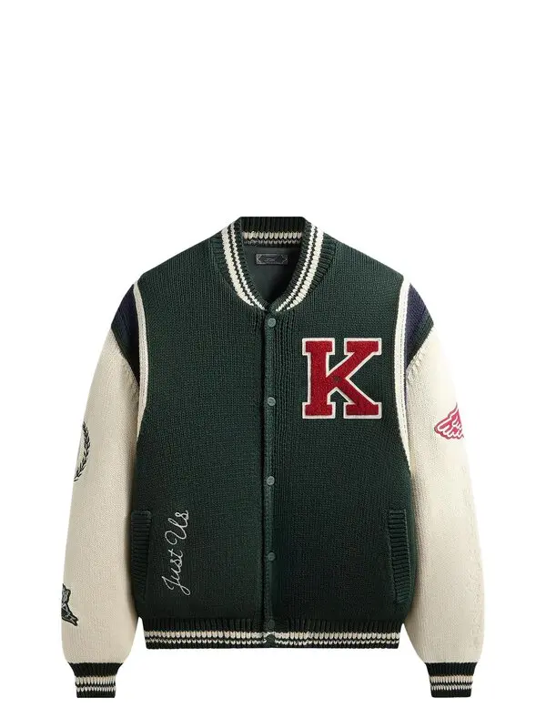 Kith For Avirex Porter Varsity Knit Bomber Jacket - Green