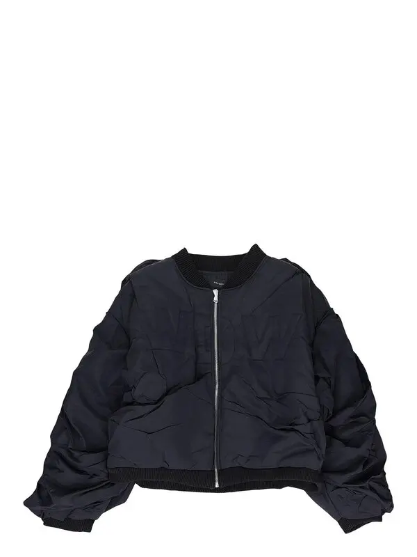 WHO DECIDES WAR BY EV BRAVADO Draped Bomber - Black