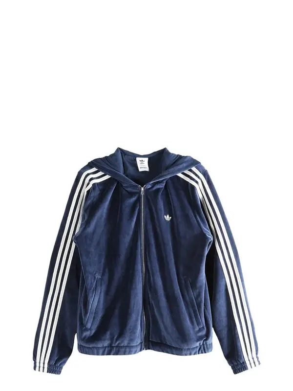 Adidas X Wales Bonner Velour Trainer Hoodie - Blue