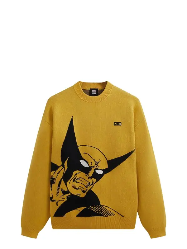 Kith For X-men Wolverine Crewneck 'power - Yellow