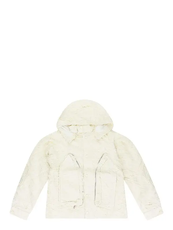 WHO DECIDES WAR BY EV BRAVADO Rippled Jacket - White