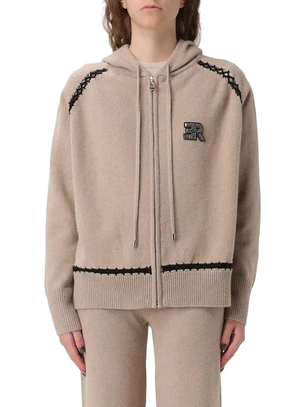 ERMANNO FIRENZE Hooded Full Zip Cardigan - Grey