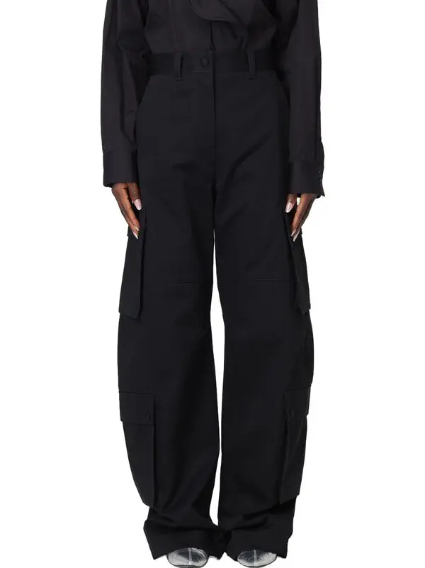 MSGM Wide Leg Pants - Black