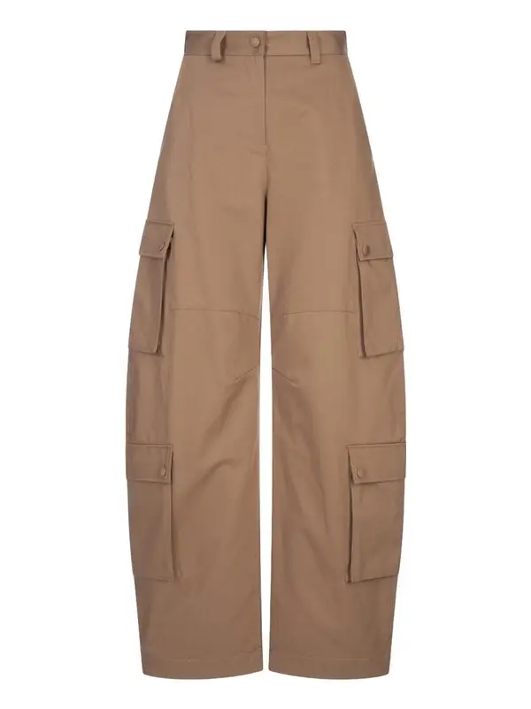 MSGM Wide Leg Pants - Brown