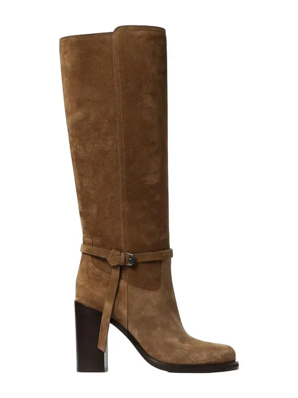 Brunello Cucinelli Suede Knee-high Boots - Beige