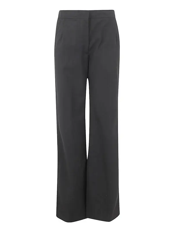 Dries Van Noten Wool Blend Flared Trousers - Black