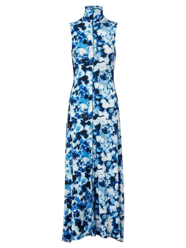 Proenza Schouler Valentina Printed Jersey Maxi Dress - Blue