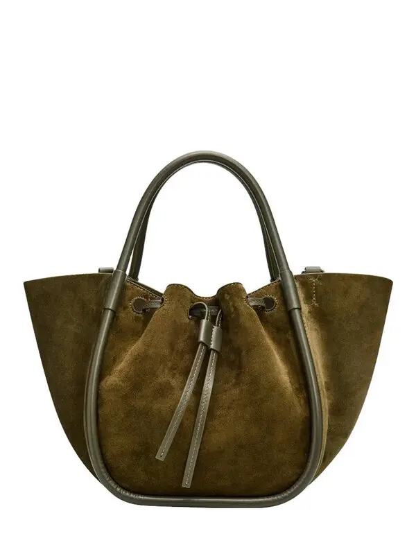 Proenza Schouler Ruched Suede Tote Bag - Olive
