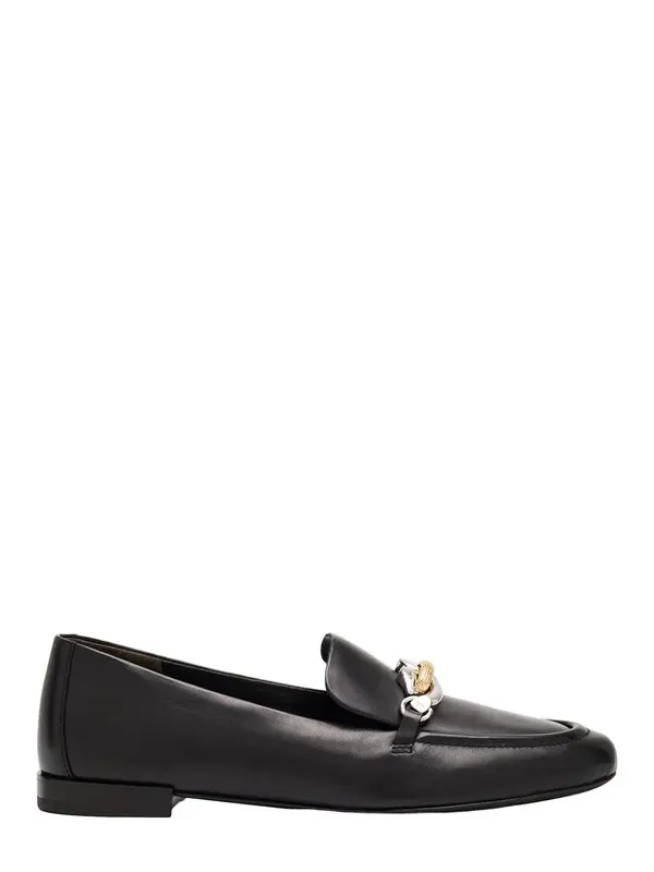 Tory Burch Jessa Leather Loafers - Perfect Black