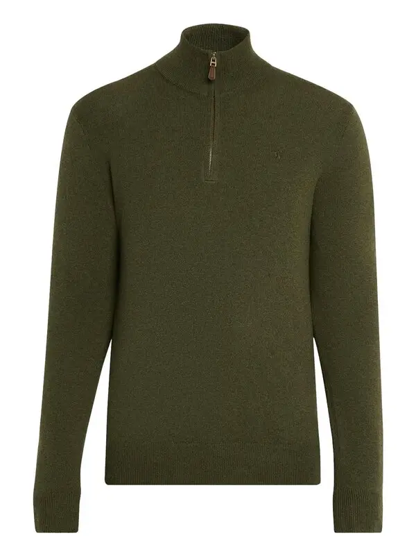 Ralph Lauren Wool Quarter-zip Sweater - Leaf Green