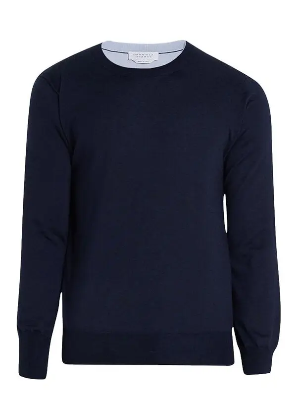Gabriela Hearst Wells Cashmere-silk Reversible Pullover Sweater - Navyhalogen Blue