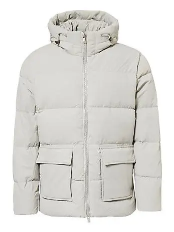 ARNE Hooded Short Puffer Parka - Stone