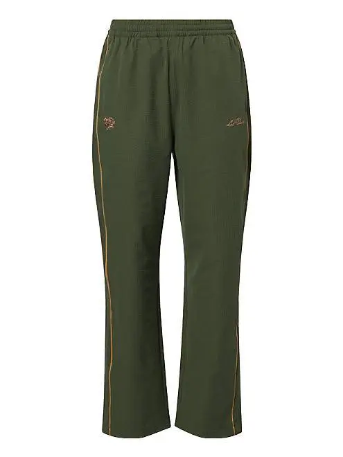 LES DEUX Hudson Seersucker Wide-leg Woven Jogging Bottoms - Green