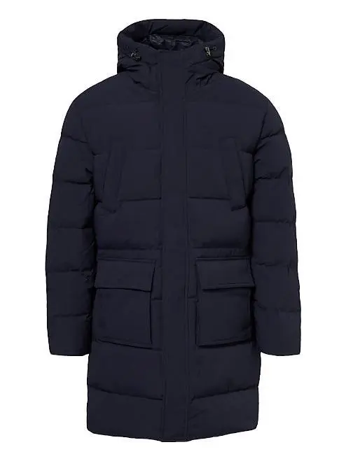ARNE Hooded Mid-length Padded Parka - Navy