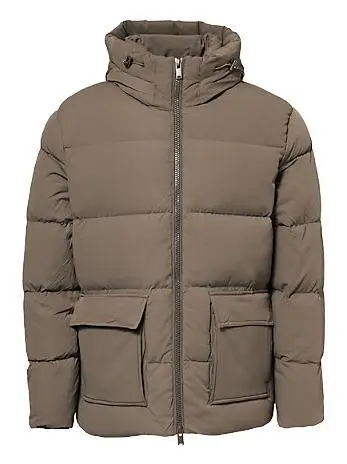 ARNE Hooded Short Puffer Parka - Olive
