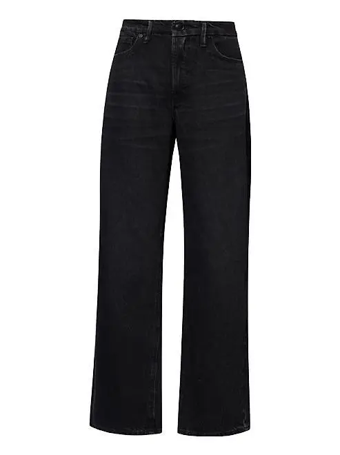 Good American 90s Wide-leg Denim-blend Jeans - Black406
