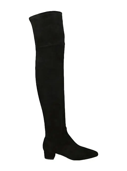 AQUAZZURA Remi 35 Suede Over-the-knee Boots - Black