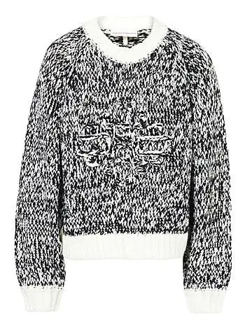 THE COUTURE CLUB Emblem Knitted Jumper - Black