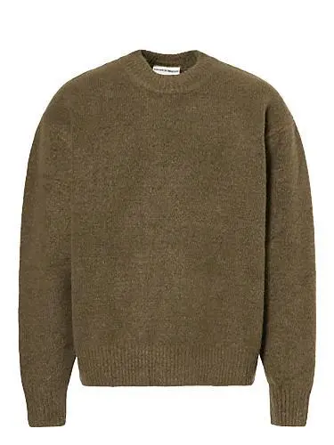 THE COUTURE CLUB Crewneck Knitted Jumper - Khaki