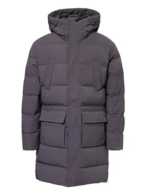 ARNE Hooded Mid-length Puffer Parka - Grey