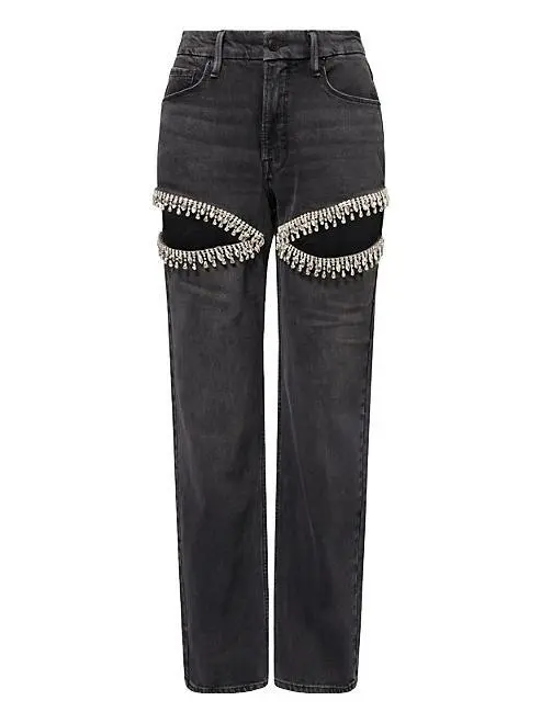 Good American Icon Straight-leg Stretch-denim Jeans - Black376