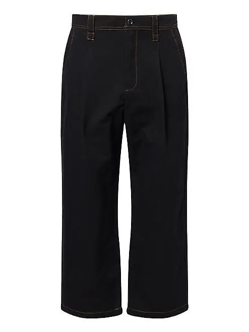 BOUND Wide-leg Cotton Trousers - Black