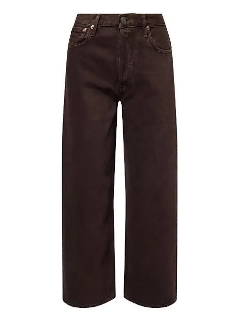 AGOLDE Ren Wide-leg Denim Jeans - Sloe Berry (dk Brown)