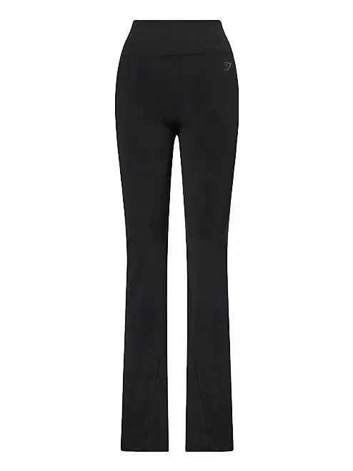 GYMSHARK Soft Sculpt Regular-fit Flared-leg Leggings - Gs Black