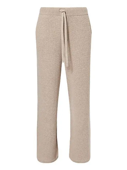 Paige Willits Waffle Cotton-wool Blend Trousers - Mojave Sand