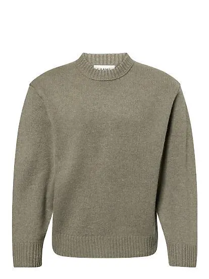 FRAME Relaxed-fit Cashmere Jumper - Smoky Green