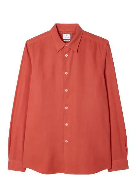 Paul Smith Coral Lyocell-cotton Shirt - Red