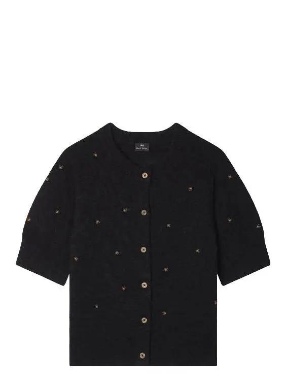 Paul Smith Short-sleeve Cardigan With Embroidery - Black