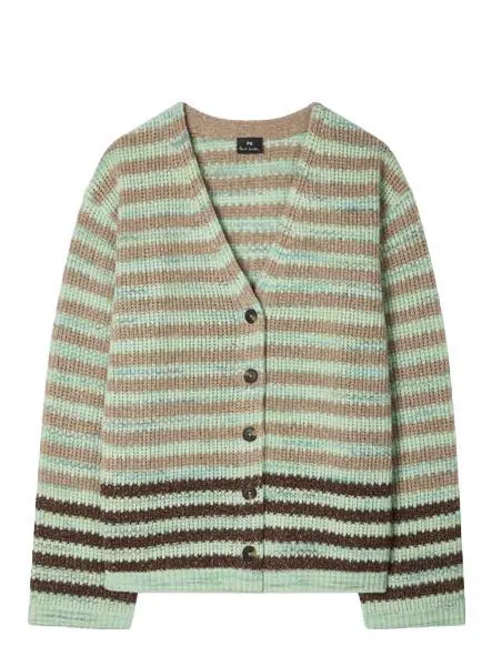 Paul Smith Stripe Oversized Cardigan - Green