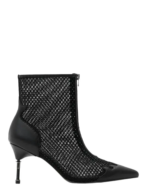 ALLSAINTS Mesh Natasha Heeled Boots - Black