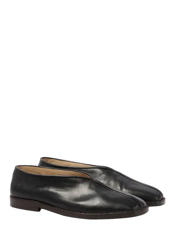 LEMAIRE Leather Slip-on Shoes - Bk Black