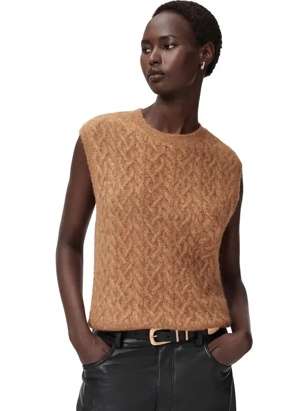 ALLSAINTS Sirius Cable Tank - Brown