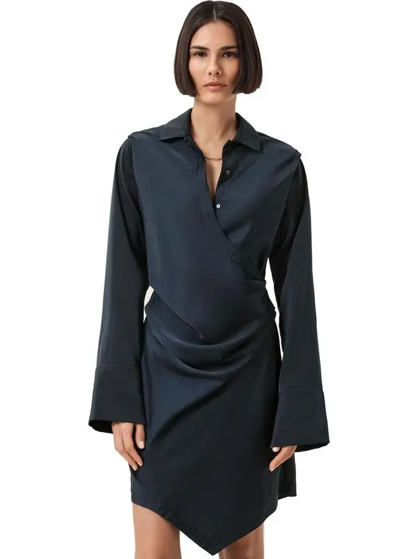 ALLSAINTS Tira Satin Mini Dress - Blue