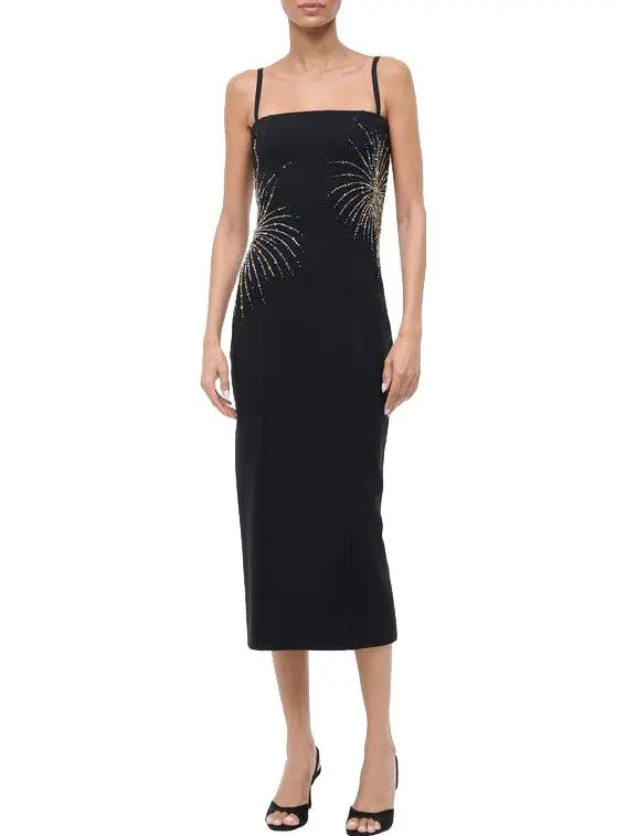 Staud Britney Sleeveless Midi Dress - Firework