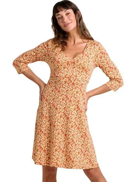 TOAD & CO A-line Rosalinda Dress - Gourd Ikat Print