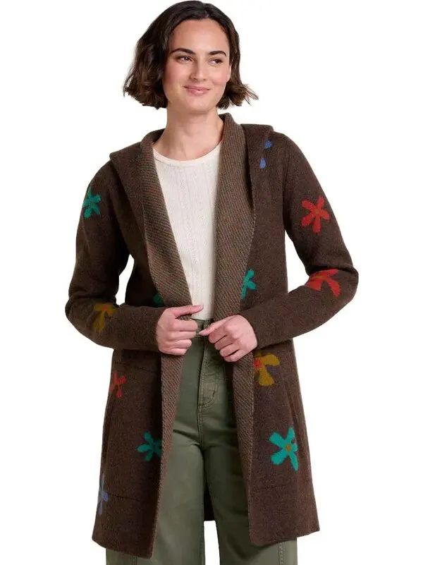 TOAD & CO Merino Heartfelt Hoodie - Chestnut Flowers