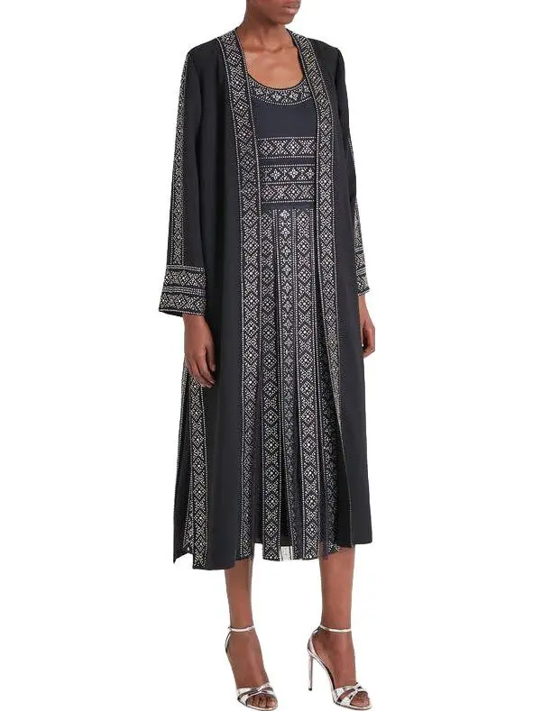 TEMPERLEY LONDON Gallantry Embellished Coat - Black
