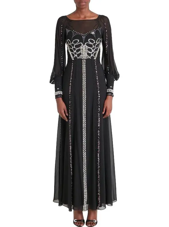 TEMPERLEY LONDON Sofia Embellished Gown - Black